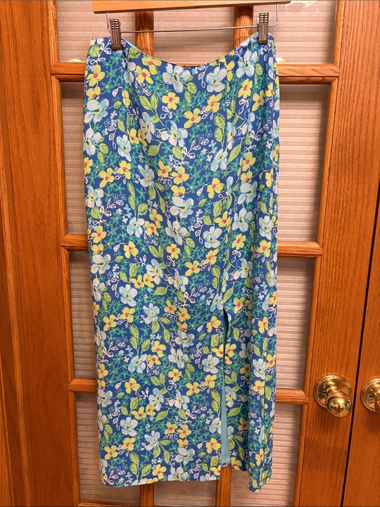 Sigrid Olsen | Skirts | Euc Sigrid Olsen Blue Floral Maxi Skirt With ...